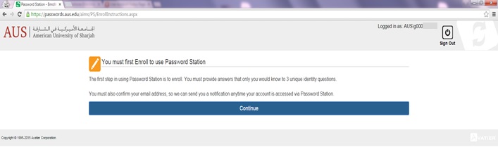 How can I register on the Password Station? | AUS IT FAQ